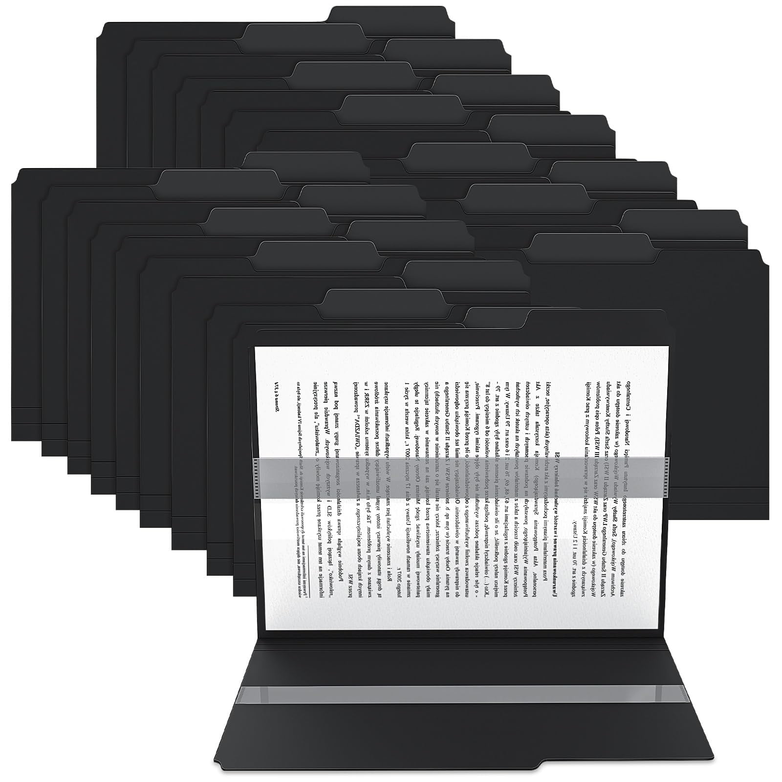 Plastic Manila File Folders 24 Pack,1/3 Cut Erasable Tabs,Heavy Duty ...