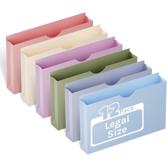 Plastic Manila File Jackets & File Pockets,Extra Capacity 2" Legal Size ...