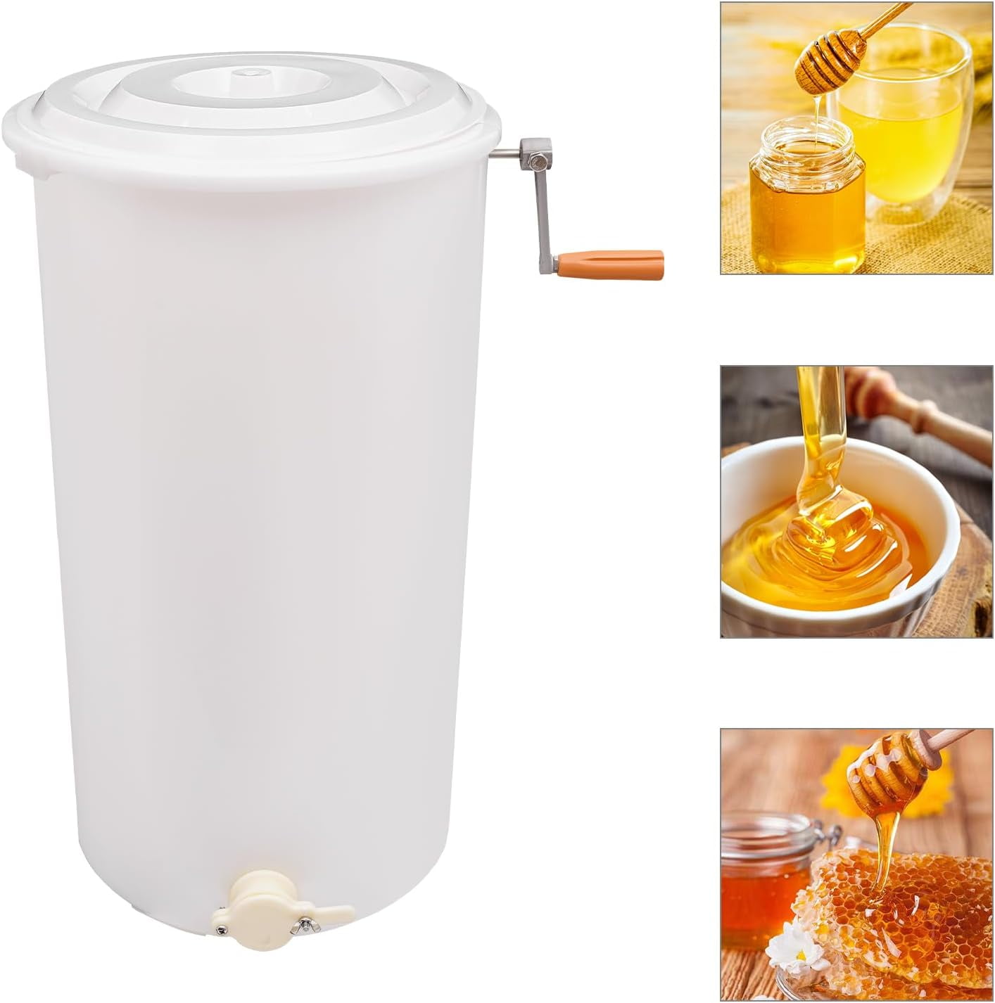 Plastic Manual Bee Honey Extractor,2-Frame Honey Extractor,Beekeeping ...