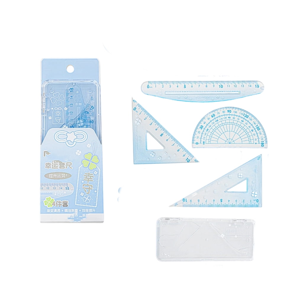 Plastic Mathematical Drawing Ruler Professional Math Geometry Tool with ...