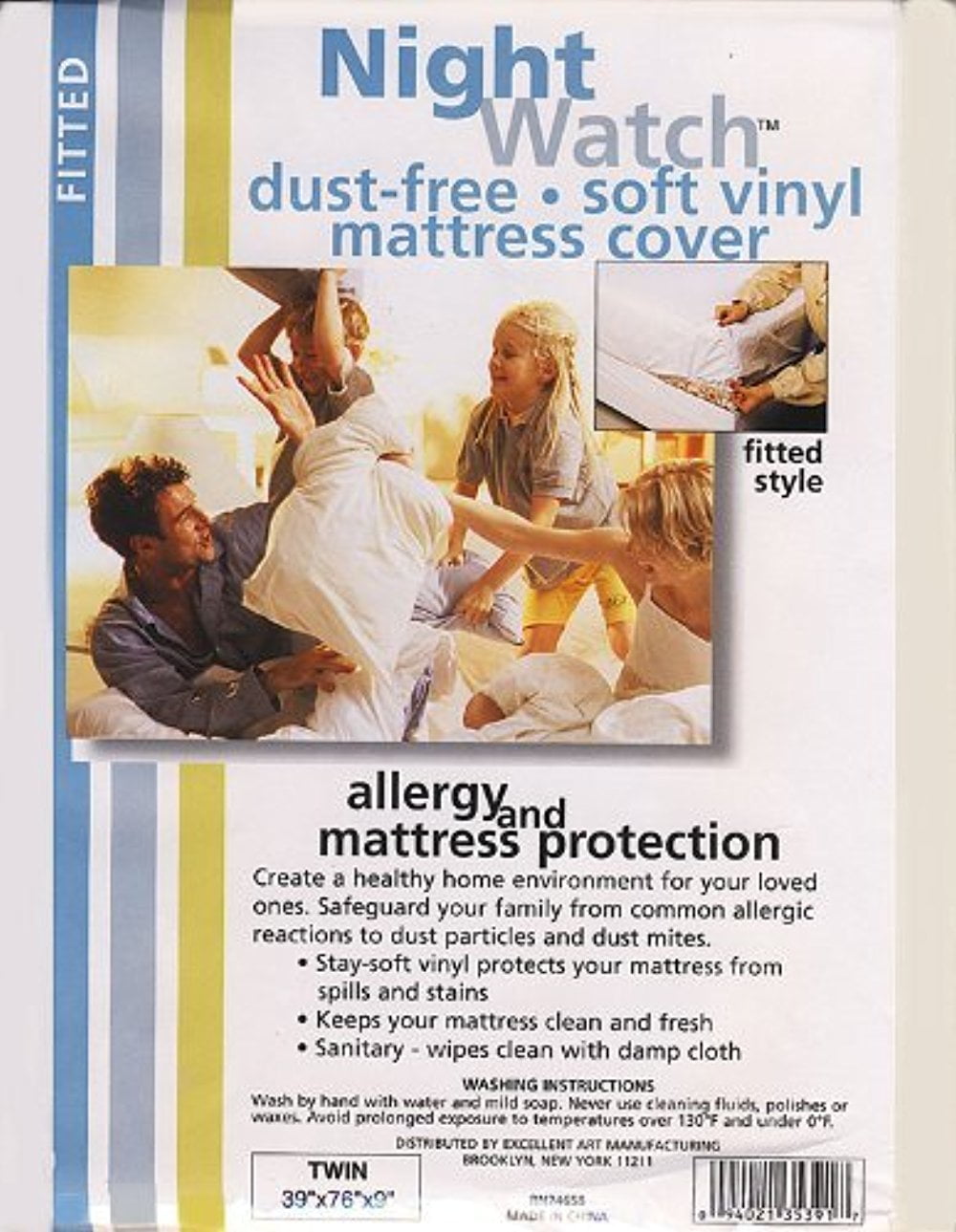 "Gilbin Plastic Mattress Protector, Waterproof Vinyl Twin Bed Cover, 39 ...