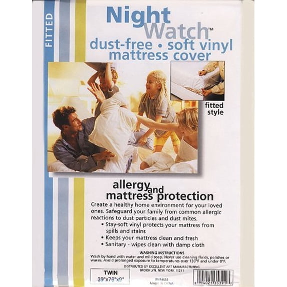 Gilbin, Plastic Mattress Protector, Twin, Waterproof Vinyl, White ...
