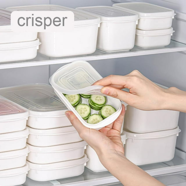 Plastic Meal Prep Microwavable Food Containers Stackable Fridge Storage ...