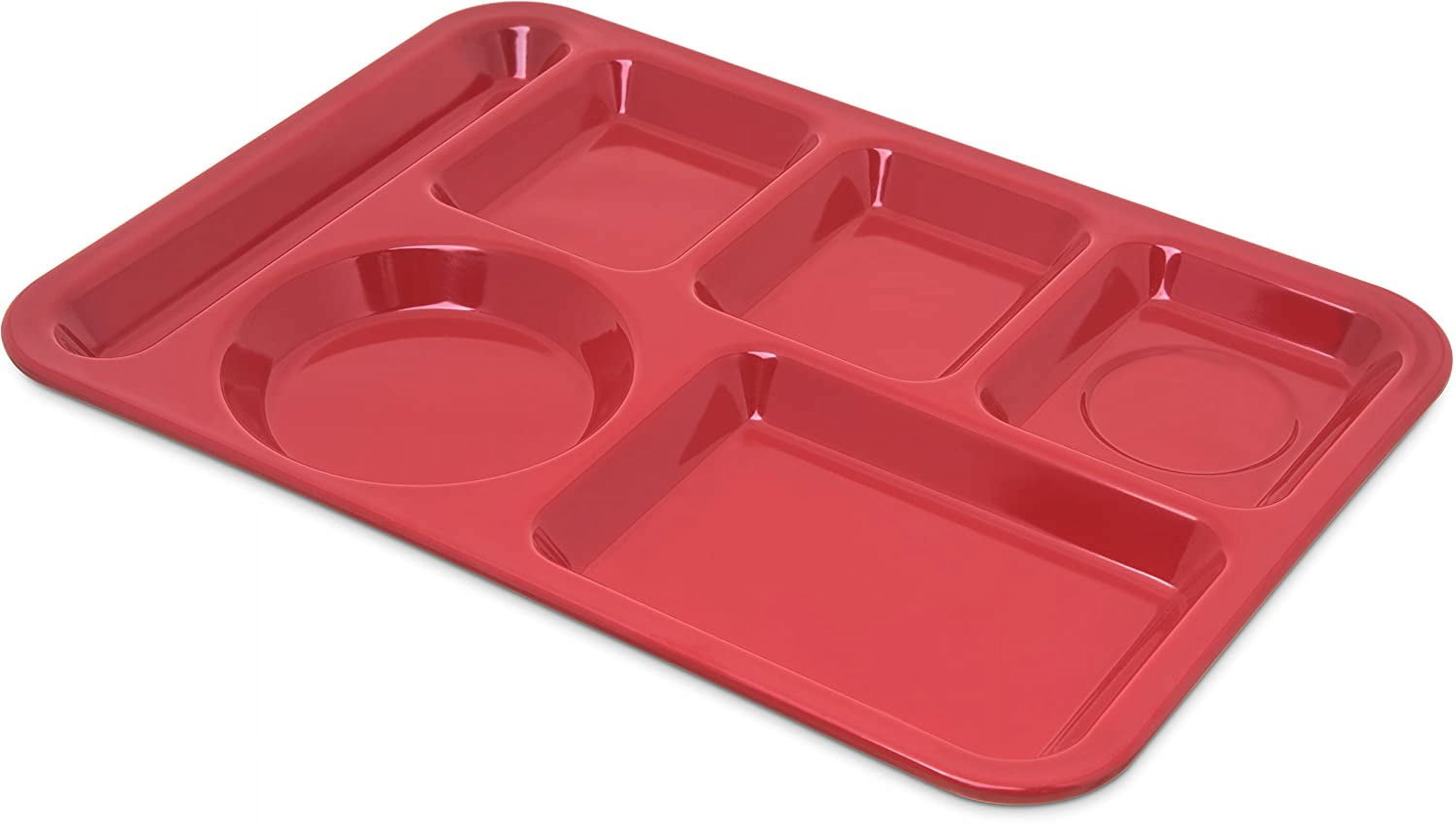 Plastic Meal Tray Left-Handed Heavyweight Lunch Tray with 6 ...