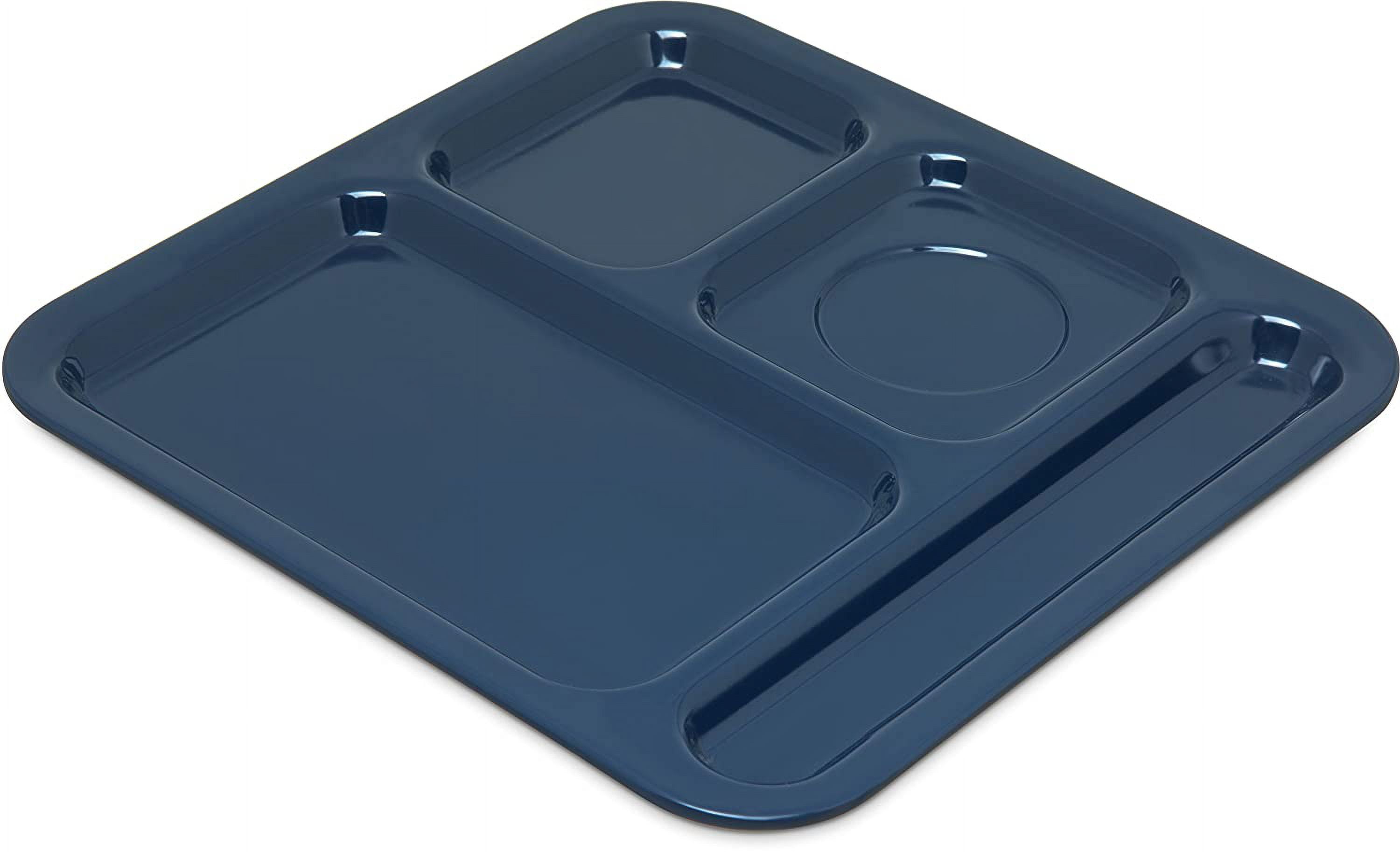 Plastic Meal Tray Righ-Handed Heavyweight Lunch Tray with 4 ...