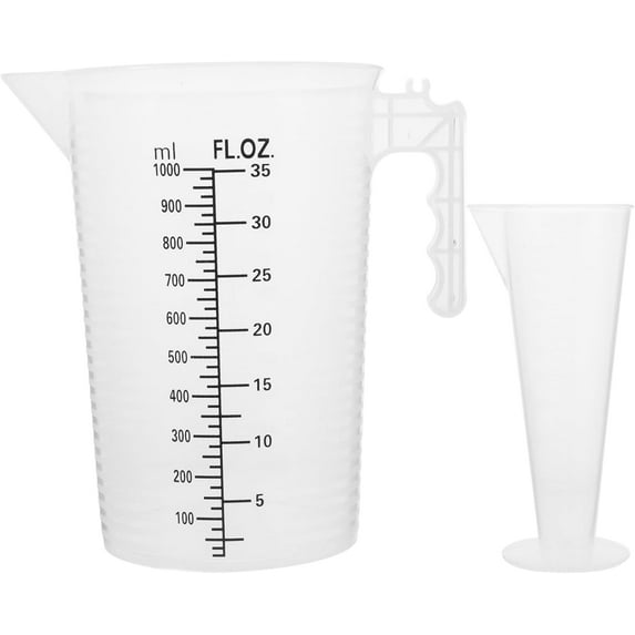 Plastic Measuring Cup, Transparent Graduated Measuring and Mixing ...