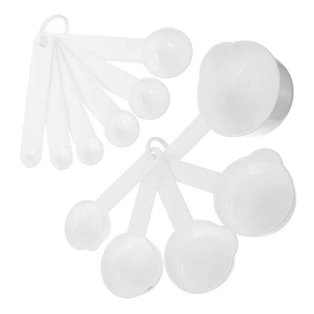 Plastic Measuring Spoon Set Tablespoon Cup Baking Cups and Spoons Mini ...