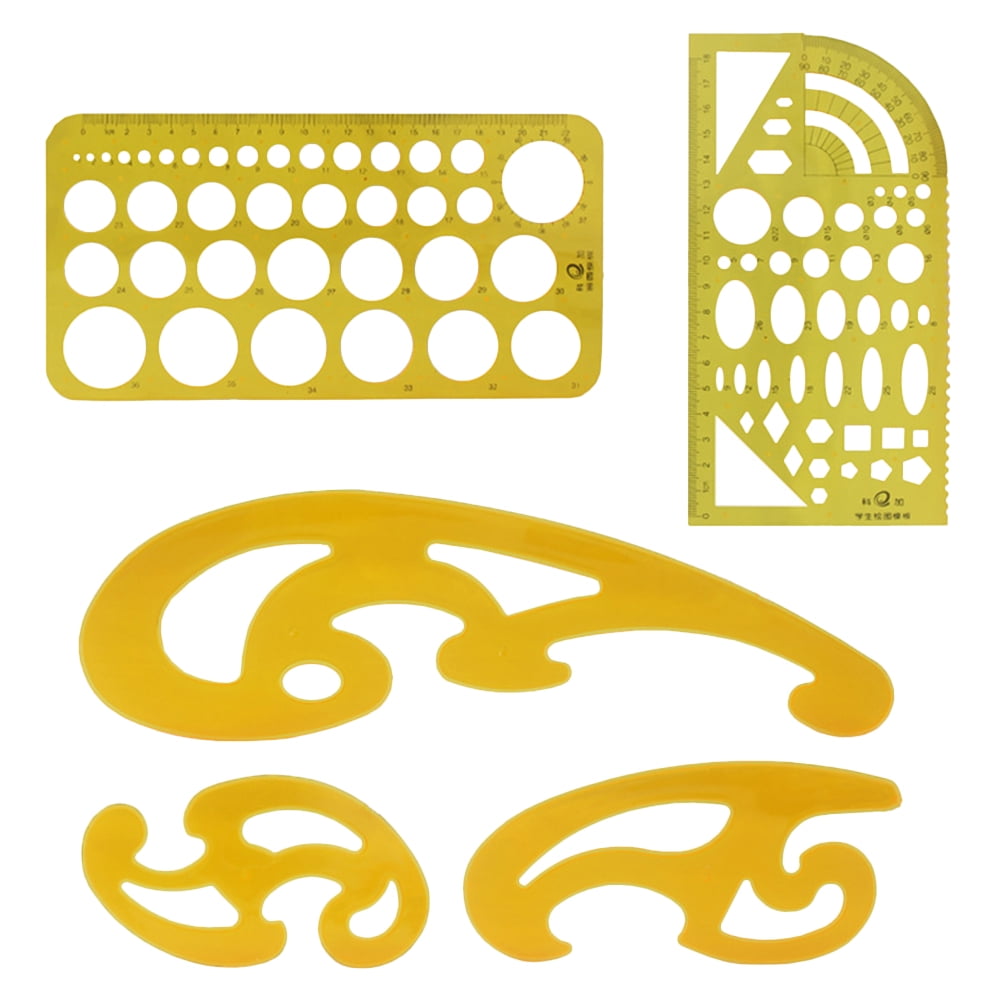 Plastic Measuring Template Scale Ruler Geometry Stencils for Office and ...