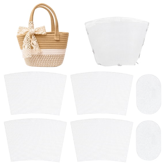 Plastic Mesh Canvas Sheet Bucket Bag Making Template for Yarn Crafting ...