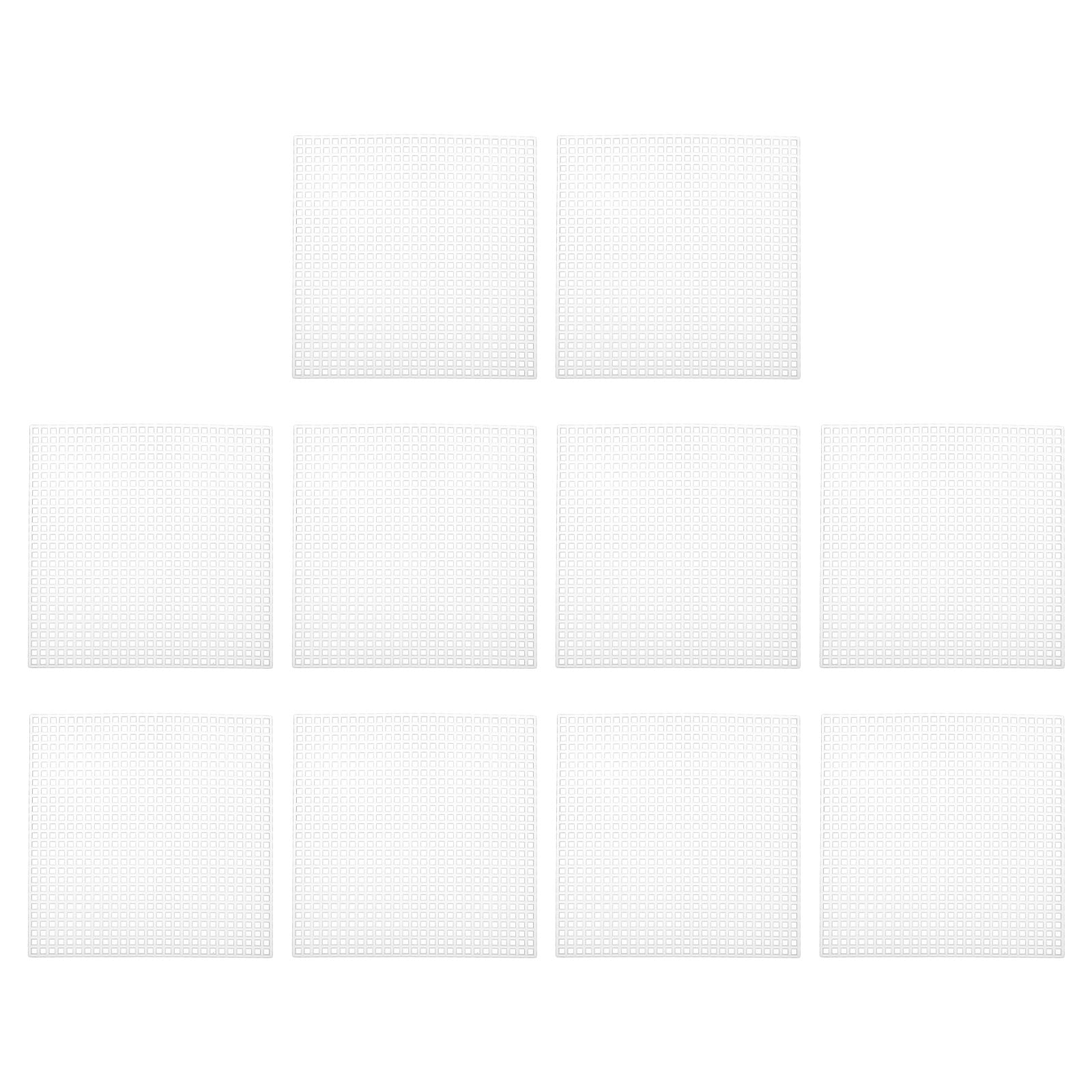 Plastic Mesh Canvas Sheets,10Pcs 4 x 4" Cross Needlework Blank Yarn ...