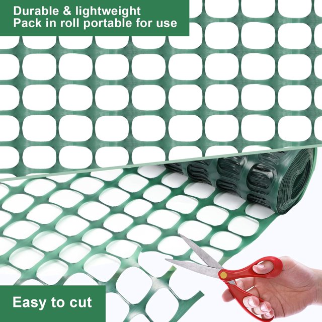 Plastic Mesh Fence for Garden, Poultry & Construction, 4'x100' Roll ...