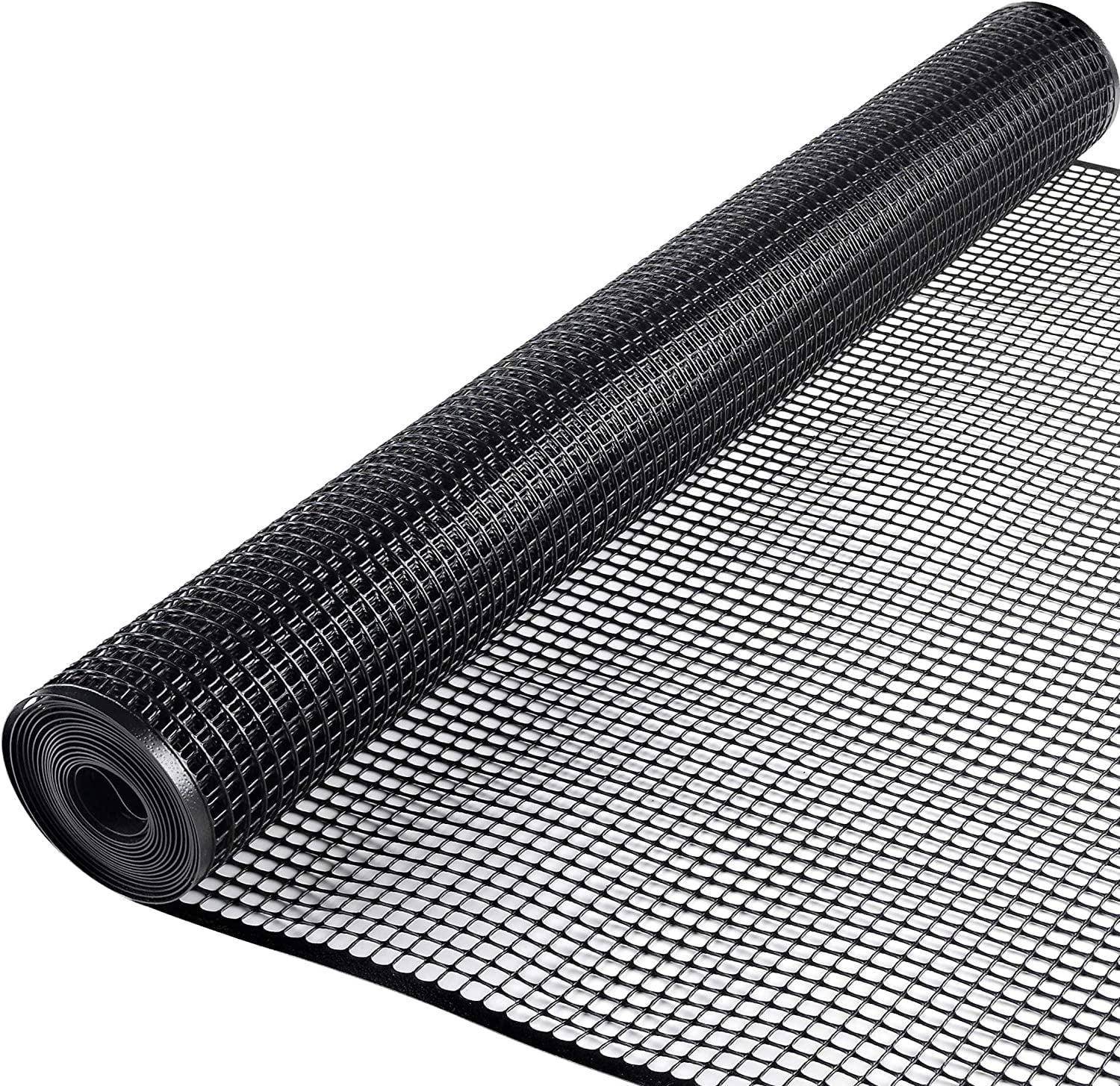 Plastic Mesh Hardware Netting 2' x 25' Black, Tree Guard Barrier from ...