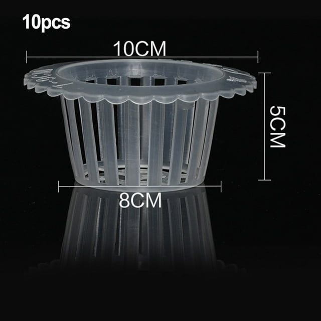 Plastic Mesh Pot Net Cloning Basket Hydroponic Aquarium Insert Plants ...