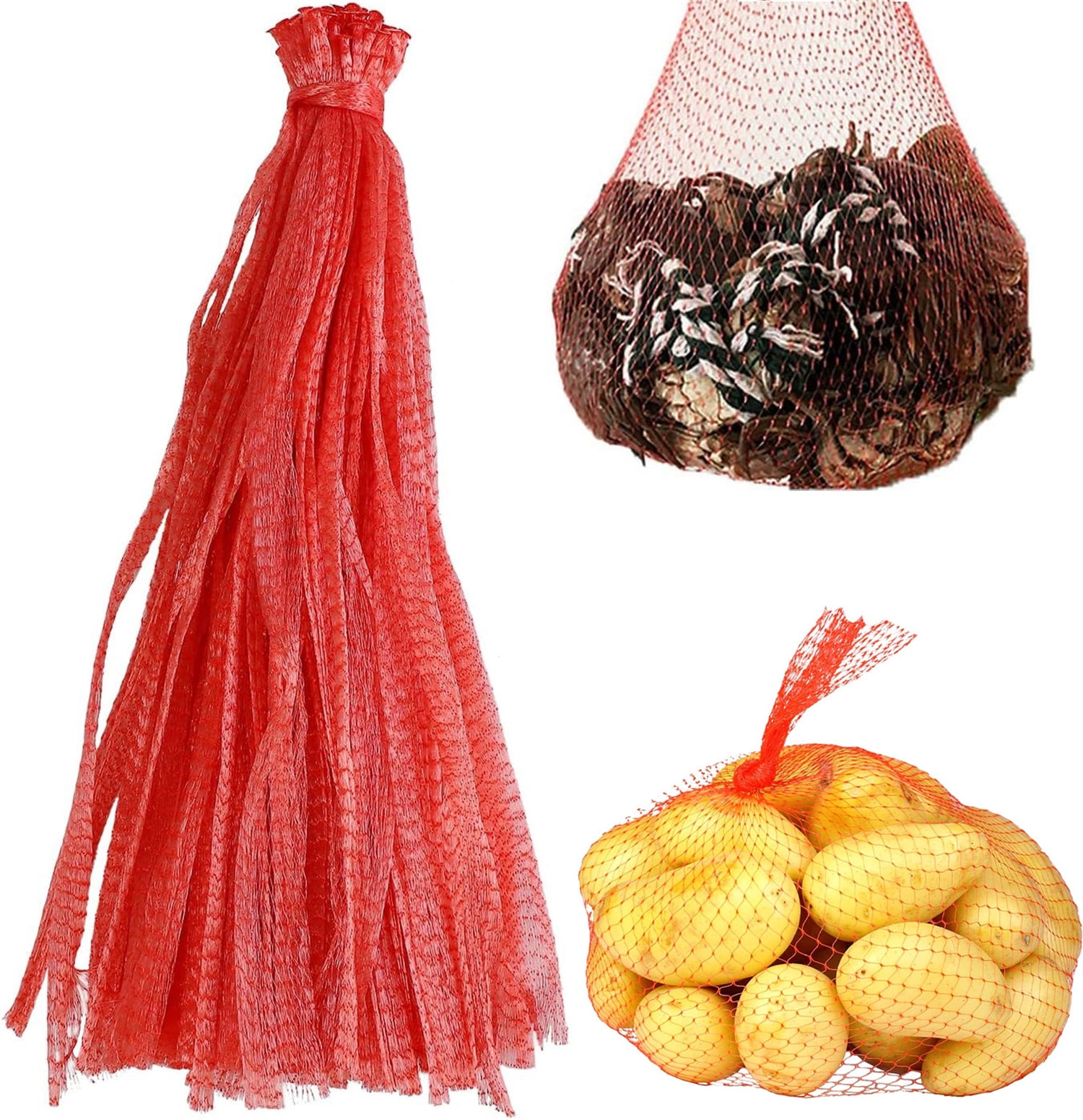 Plastic Mesh Produce Bags,Happon 19.7 Inch Seafood Boil Bags,Onion ...