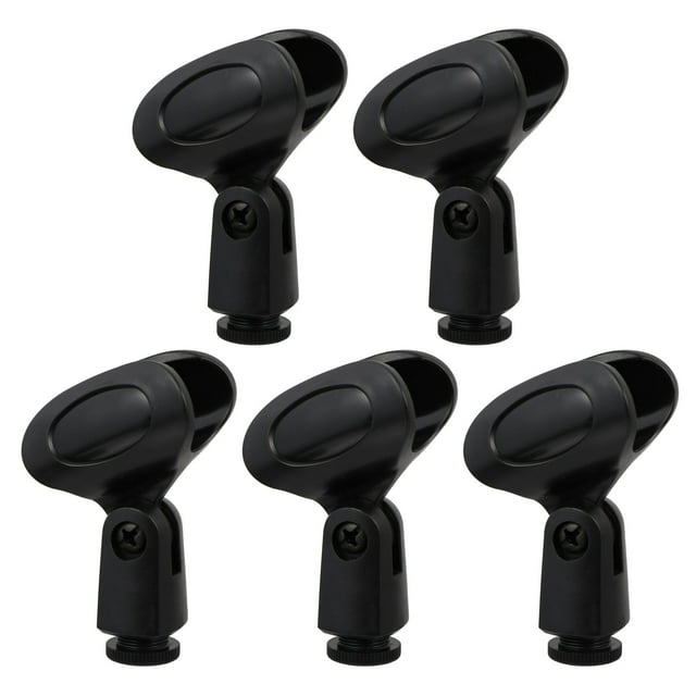 Plastic Mic Clips Microphone Stand Floor Mics Black - Walmart.com