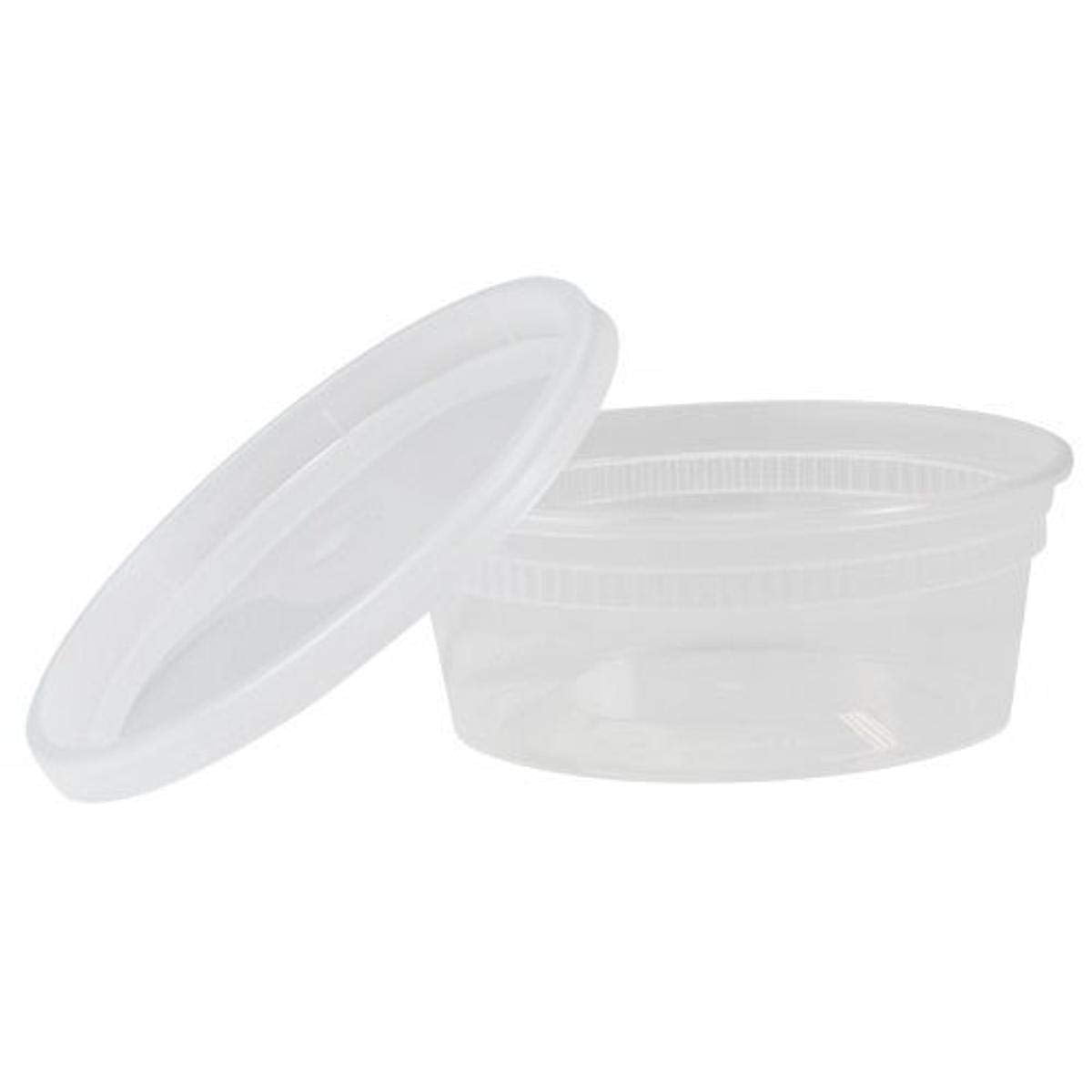 Plastic Microwaveable Food Containers with Lids 8 oz | BPA Free ...