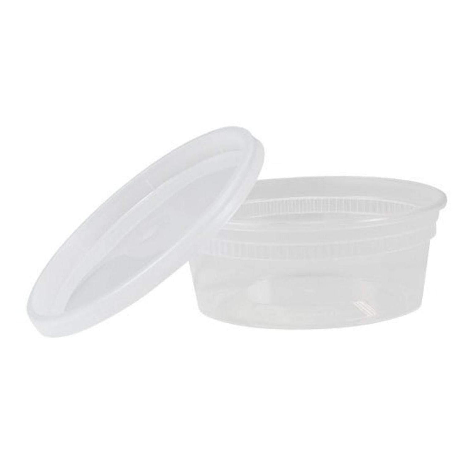 Plastic Microwaveable Food Containers with Lids 8 oz | BPA Free ...