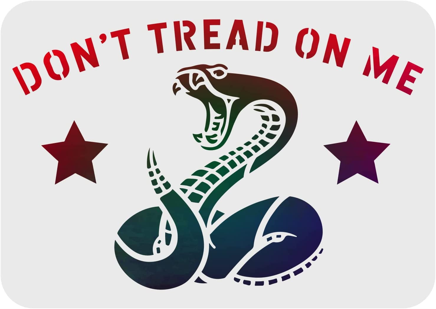 Plastic Military Stencil Template Don't Tread On Me (12"x8"/30x21cm ...