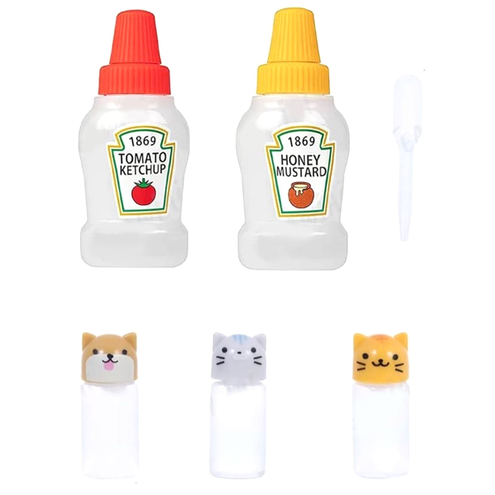 Plastic Mini Bento Soy Sauce Bottles Squeeze Salad Dressing Bottles ...