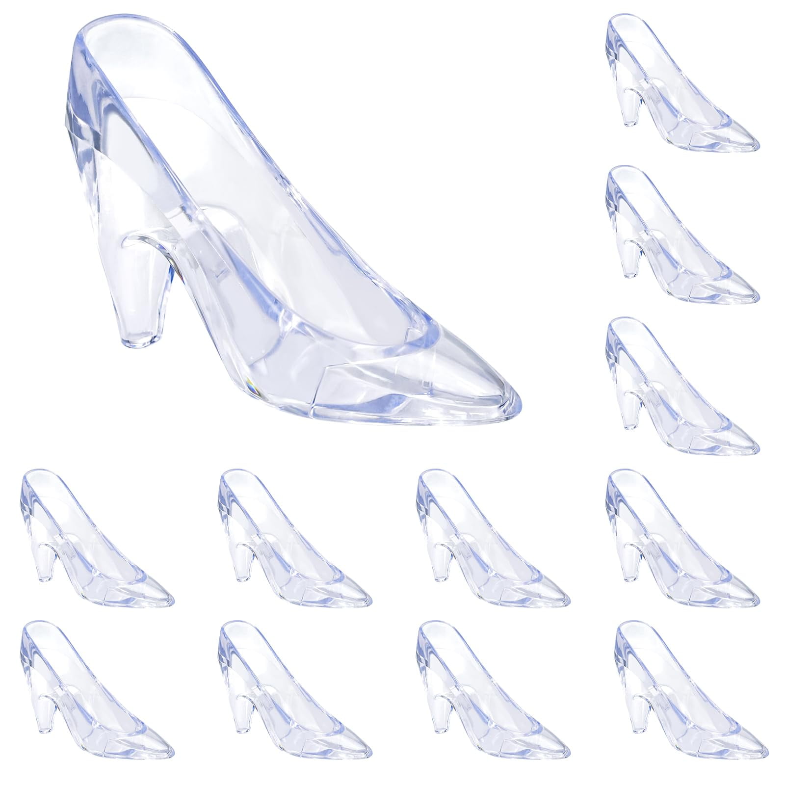 Plastic Mini Cinderella Princess Slippers Glass Heels Party Decorations ...