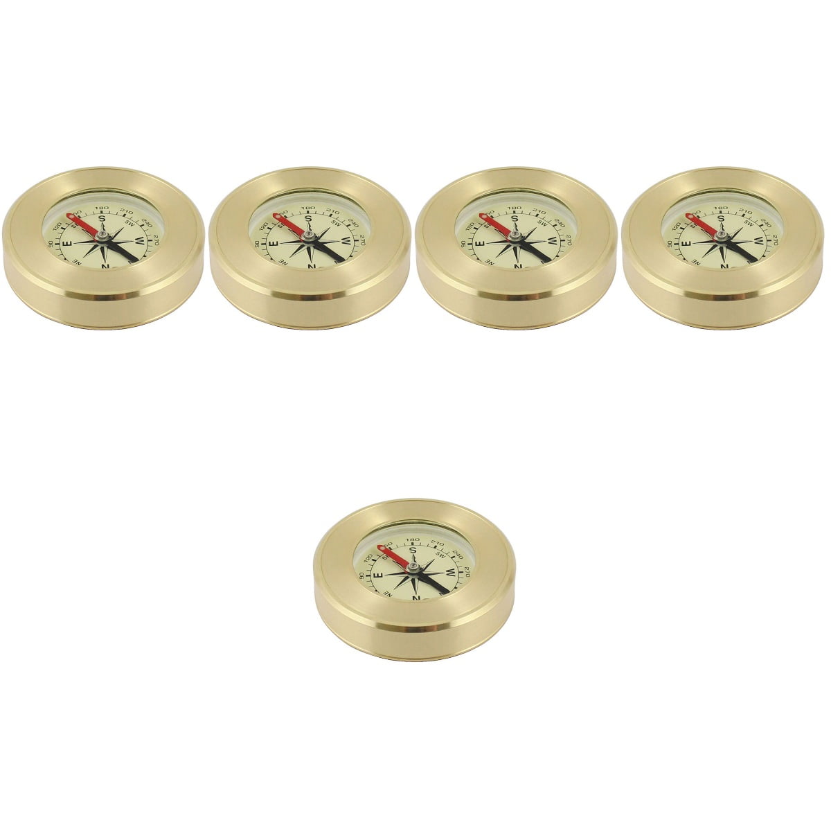 Plastic Mini Compass,5Pcs Classic Brass Compass Waterproof Camping ...