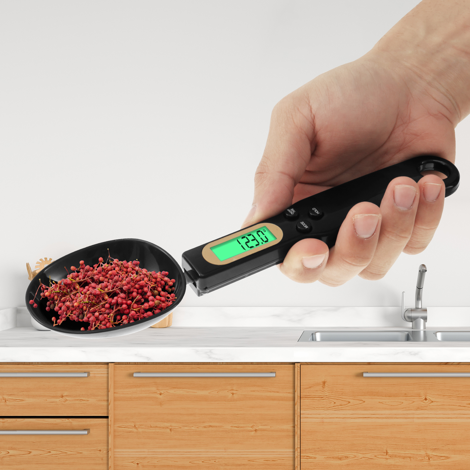 Plastic Mini Digital Measuring Spoon for Coffee Tea Spices Detachable ...