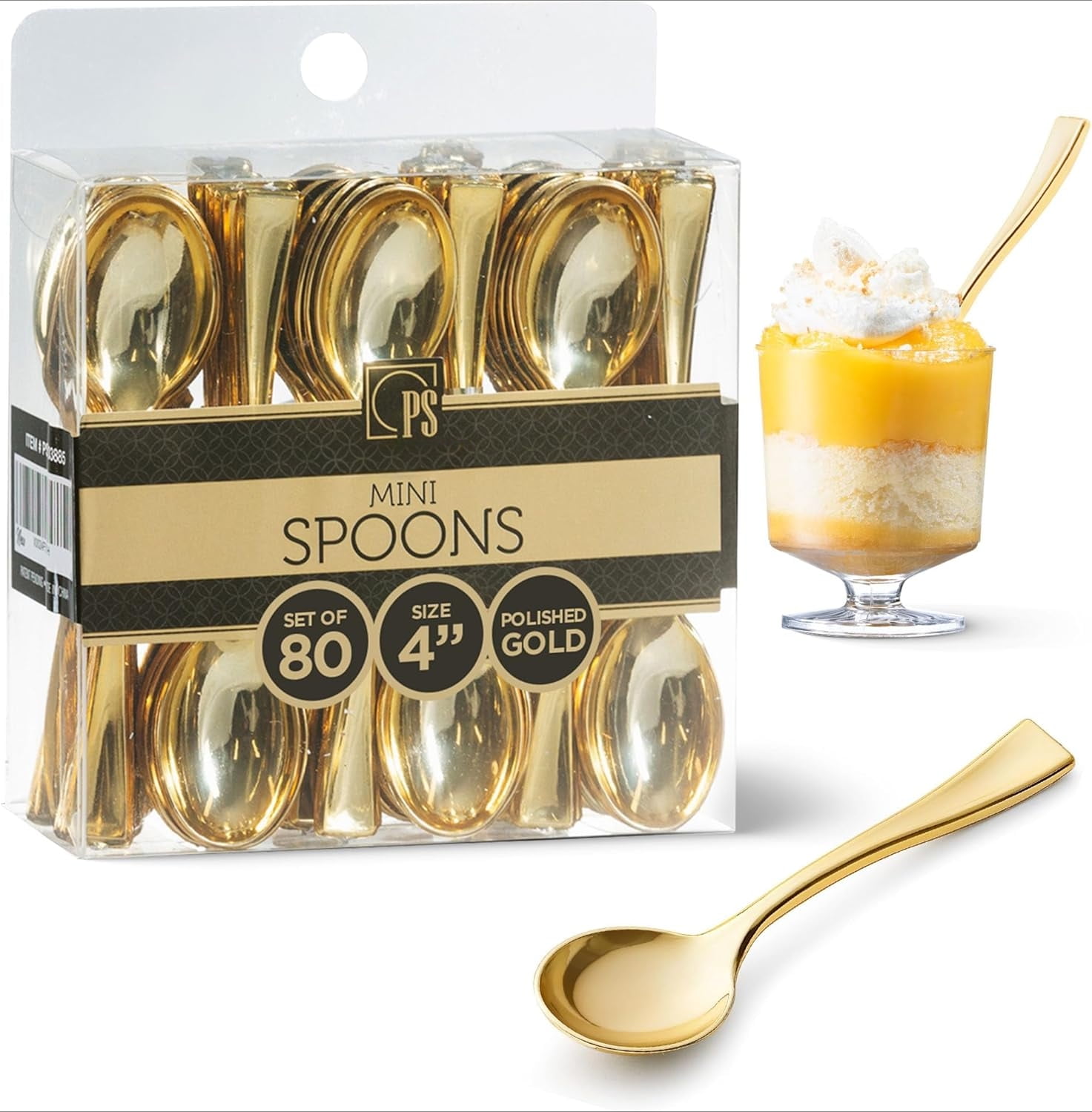 Plastic Mini Gold Forks, Dessert Forks, Disposable Tiny Forks, Taster ...
