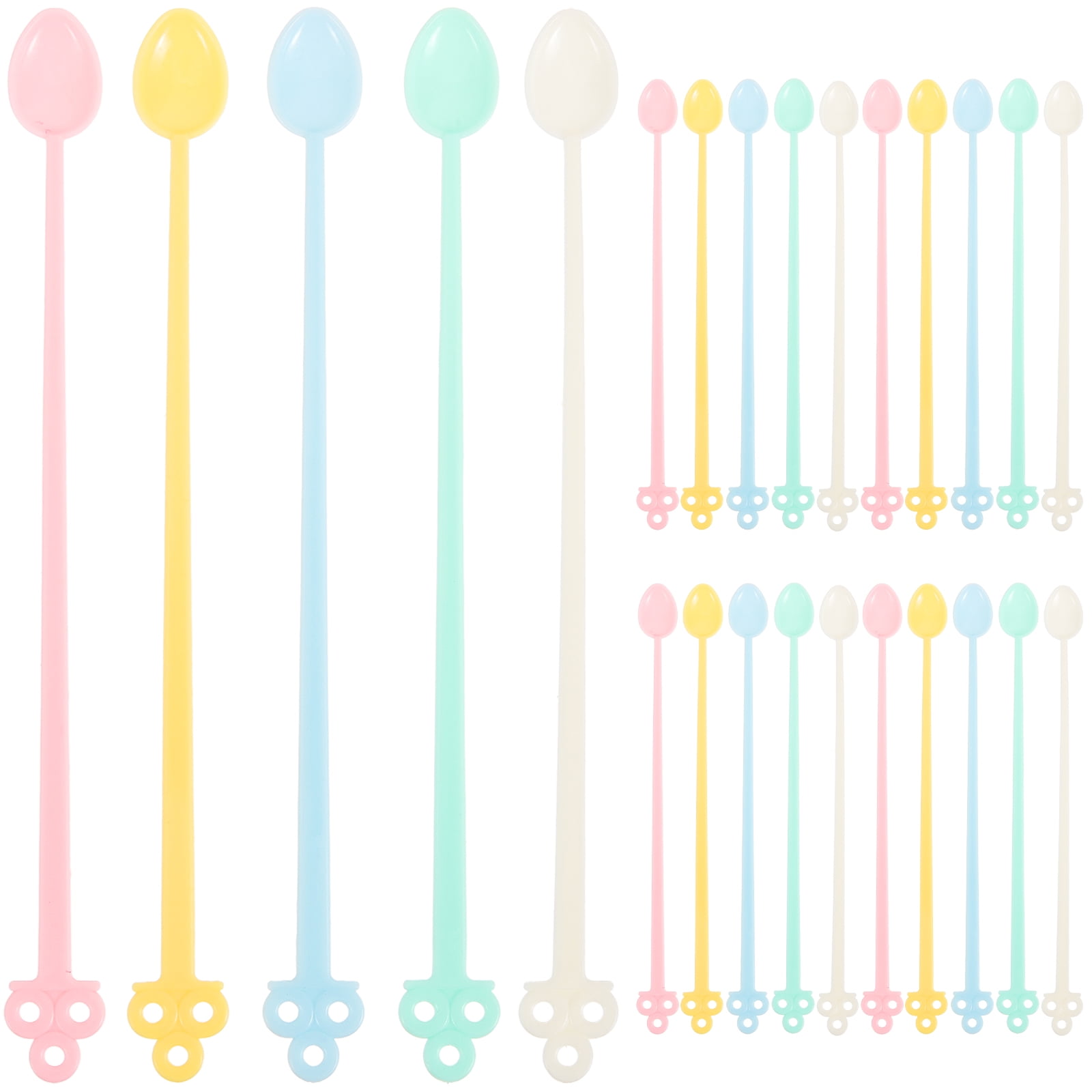 Plastic Mini Spoon Long Tea Spoons for Stirring Coffee Scoop Small ...