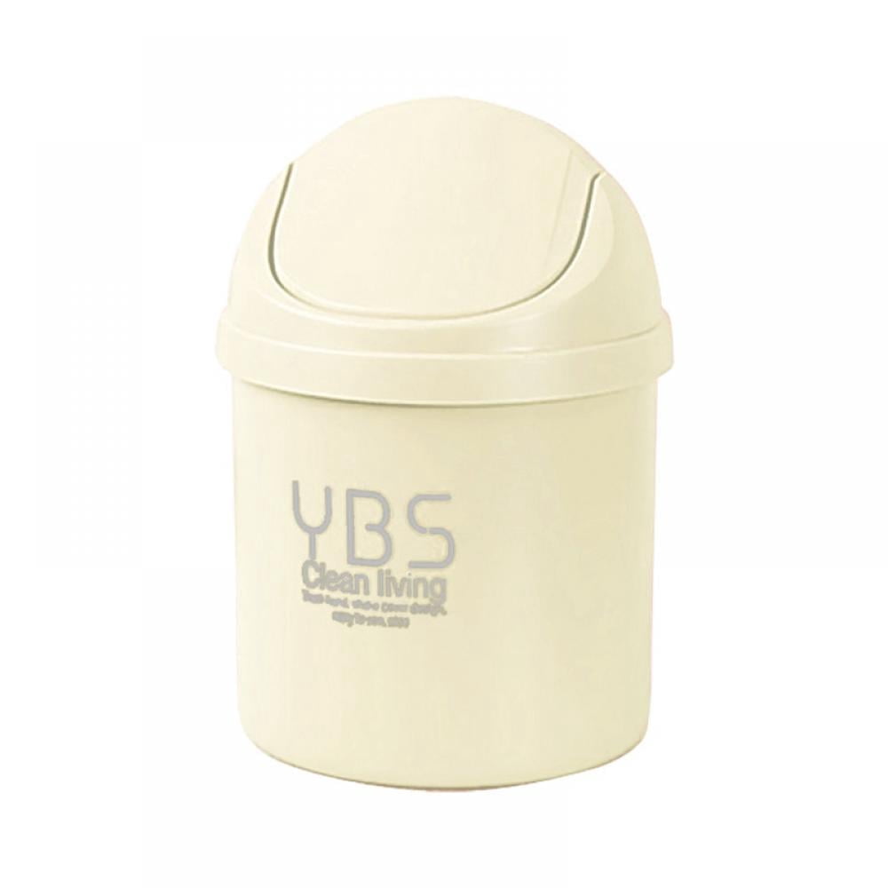 Plastic Mini Trash Can, Desktop Mini Waste Bin with Swing Lid ...