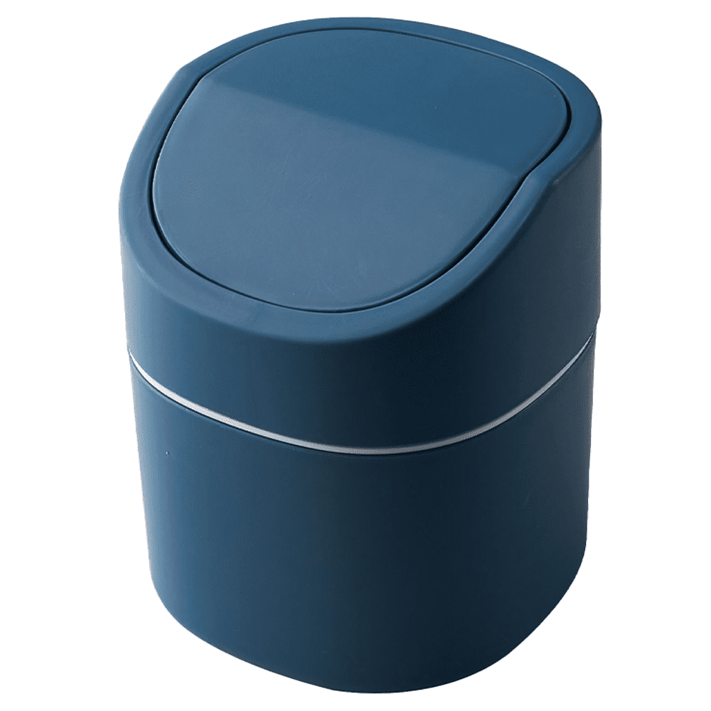 Plastic Mini Trash Can with Lid, Wastebasket for Bathroom Vanity ...