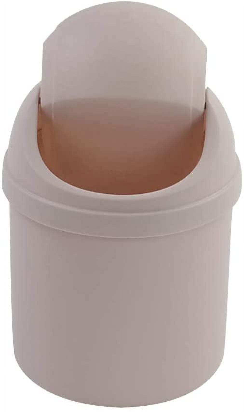 Plastic Mini Trash Can with Swing-Top Lid, 0.7 Gallon (Pink) - Walmart.com