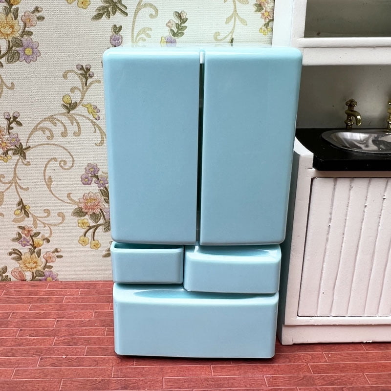 Plastic Miniature Fridge Refrigerator Simulation Mini Double Door ...