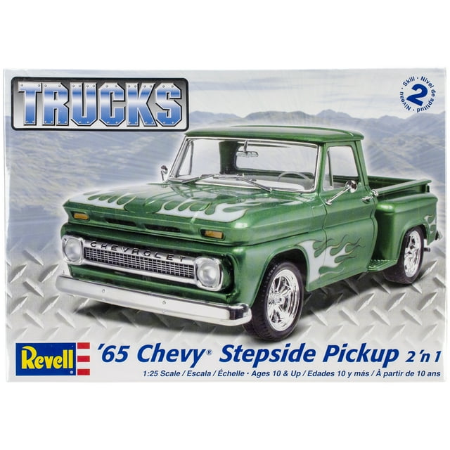 Plastic Model Kit '65 Chevy Stepside Pickup 2-In-1 1:25 - Walmart ...