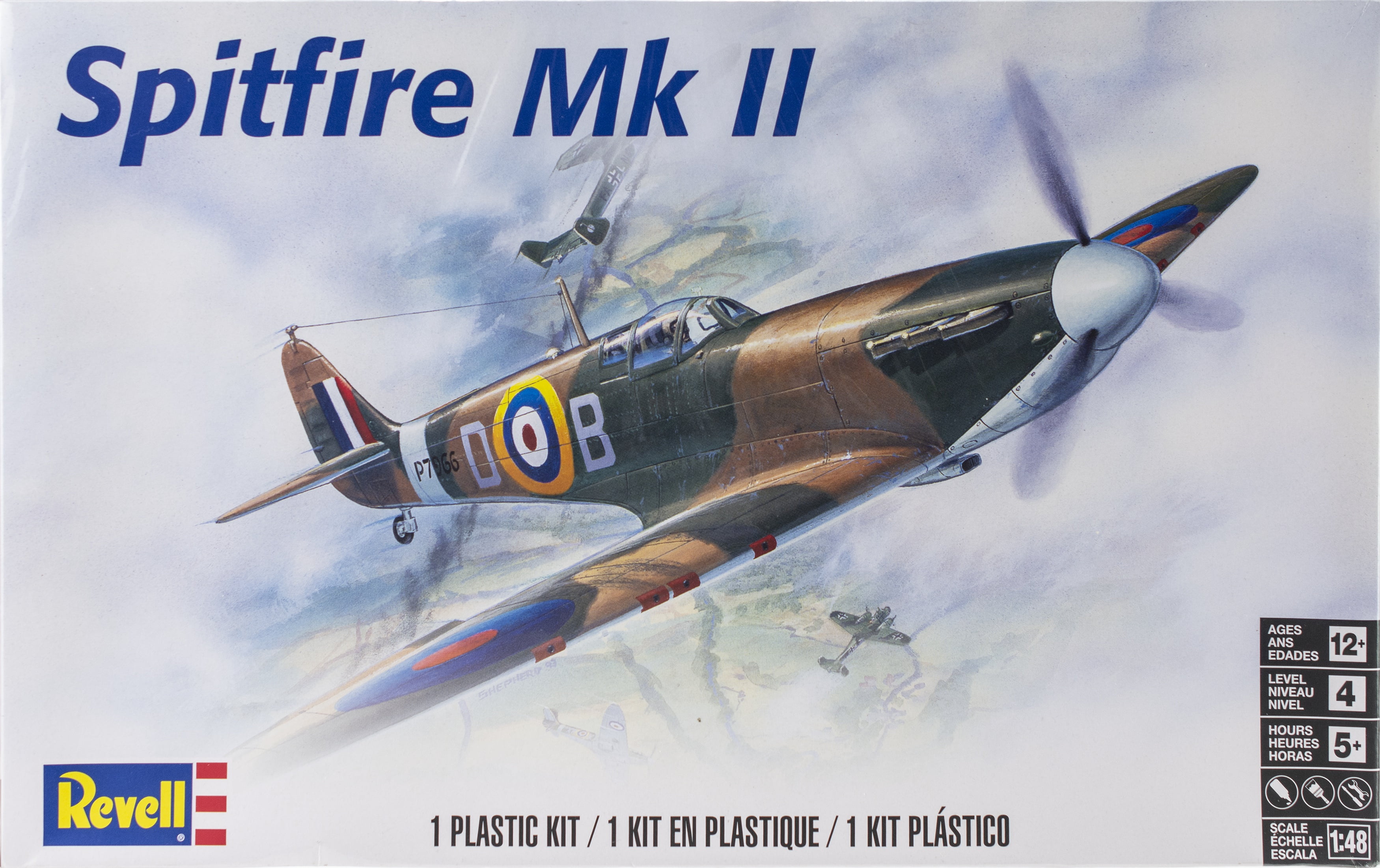 Spitfire MKII 1:48 Plastic Model Kit - Military Airplane for Adults ...