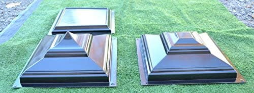 Plastic Mold Fence Cast Stone Pier Post Cap & Base Concrete 12.60x12.60 ...