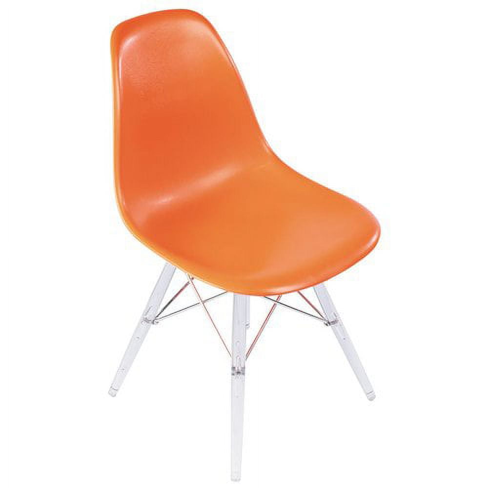 Plastic Molded Side Chair with Clear Acrylic Legs - Walmart.com
