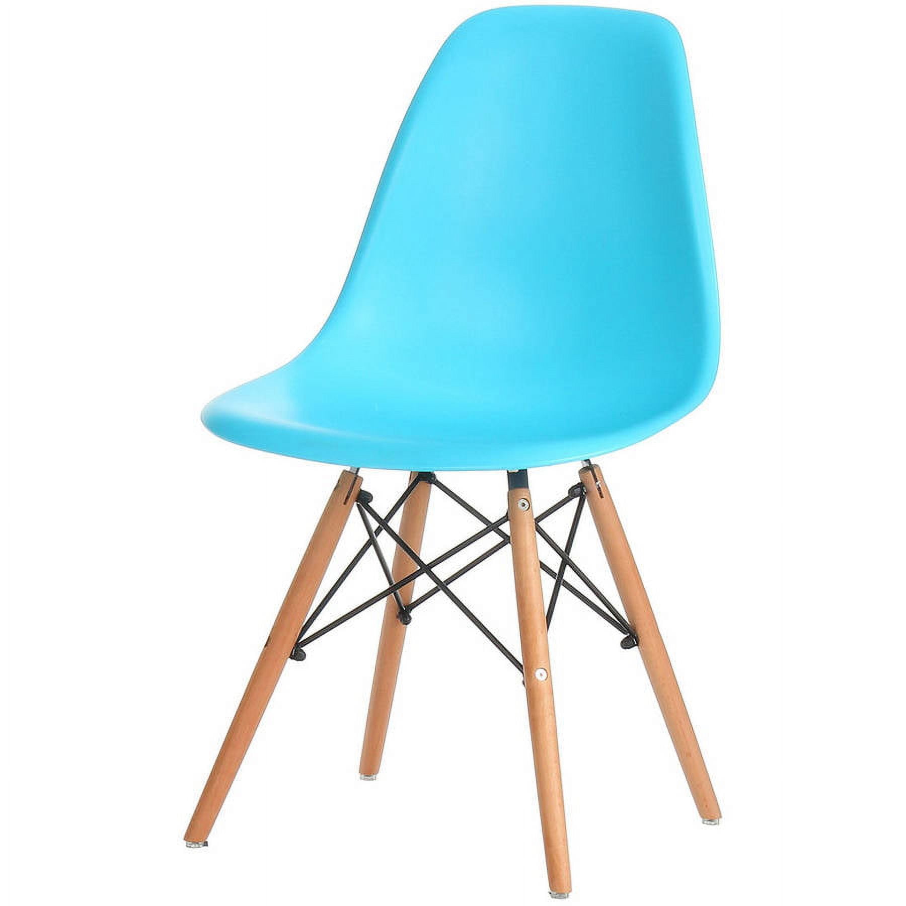 Plastic Molded Side Chair with Oak Legs - Walmart.com
