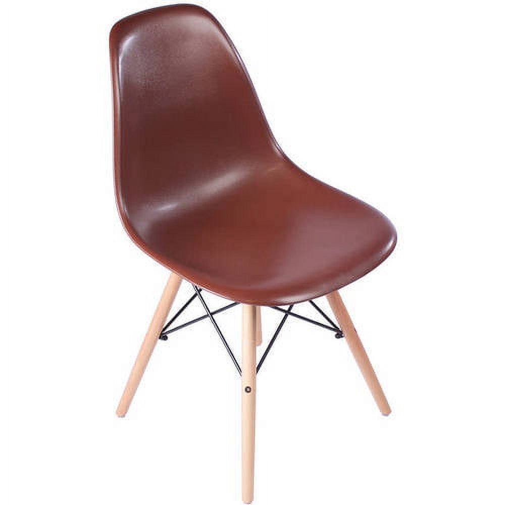 Plastic Molded Side Chair with Oak Legs - Walmart.com