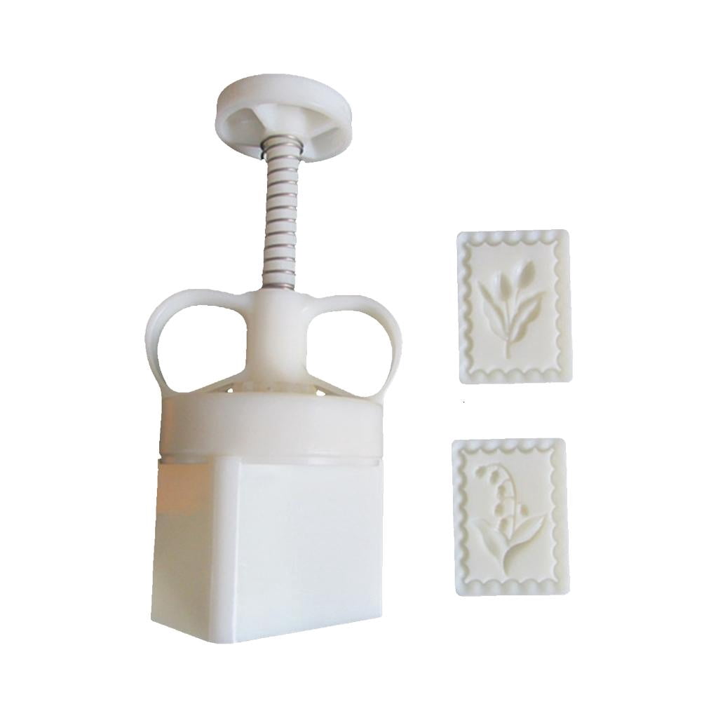 Plastic Mooncake Mold Lily of the Valley Tulip Shaped Mooncake Stamps ...