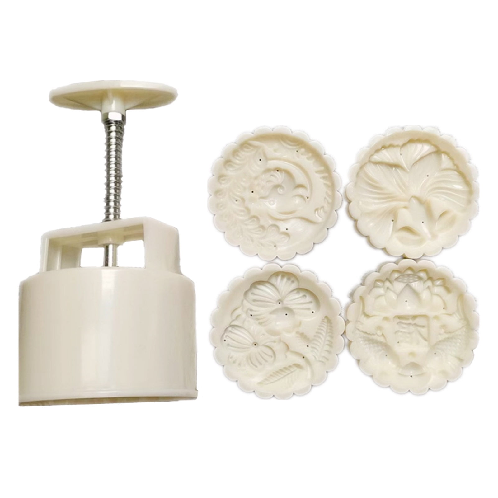 Plastic Mooncake Stamp 4 Different Shapes Mooncake Molds Festival DIY ...
