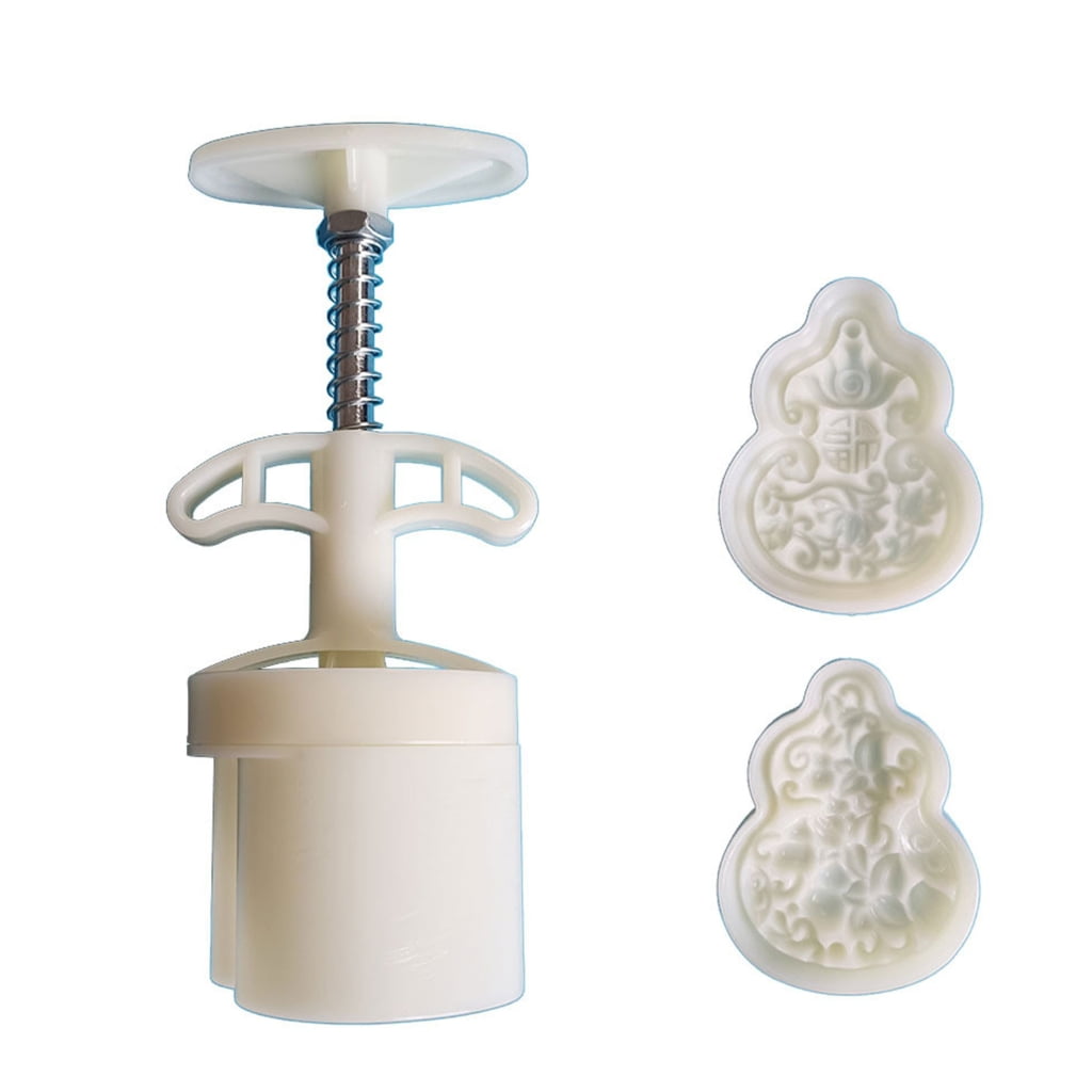 Plastic Mooncake Stamp Cute Gourd Shape Mooncake Mold Festival Hand ...