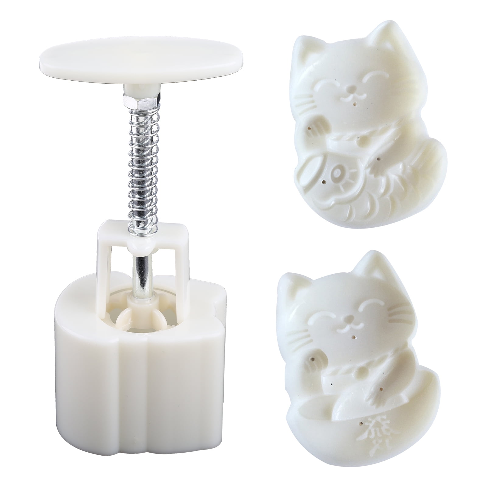 Plastic Mooncake Stamps Lucky for Cat Shape Mooncake Mold Festival DIY ...