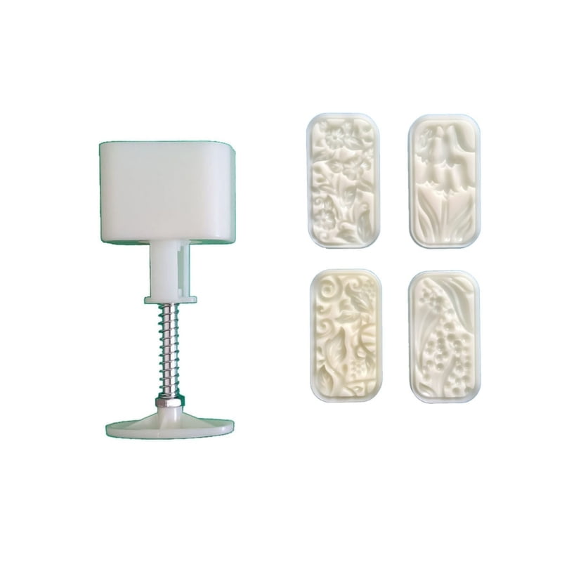 Plastic Mooncakes Molds Easy to Clean Pastrys Stamps Flower Shape Mungs ...