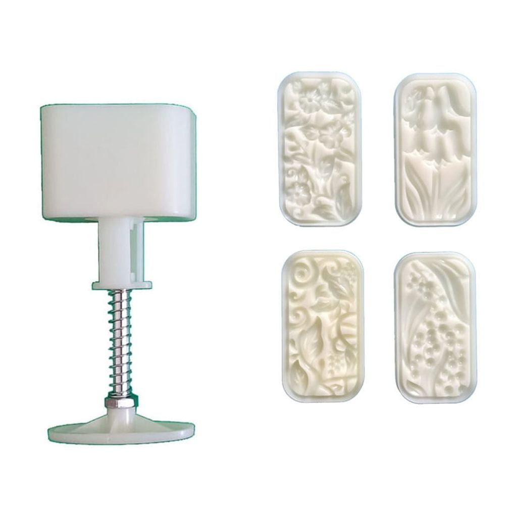 Plastic Mooncakes Molds Easy to Clean Pastrys Stamps Flower Shape Mungs ...