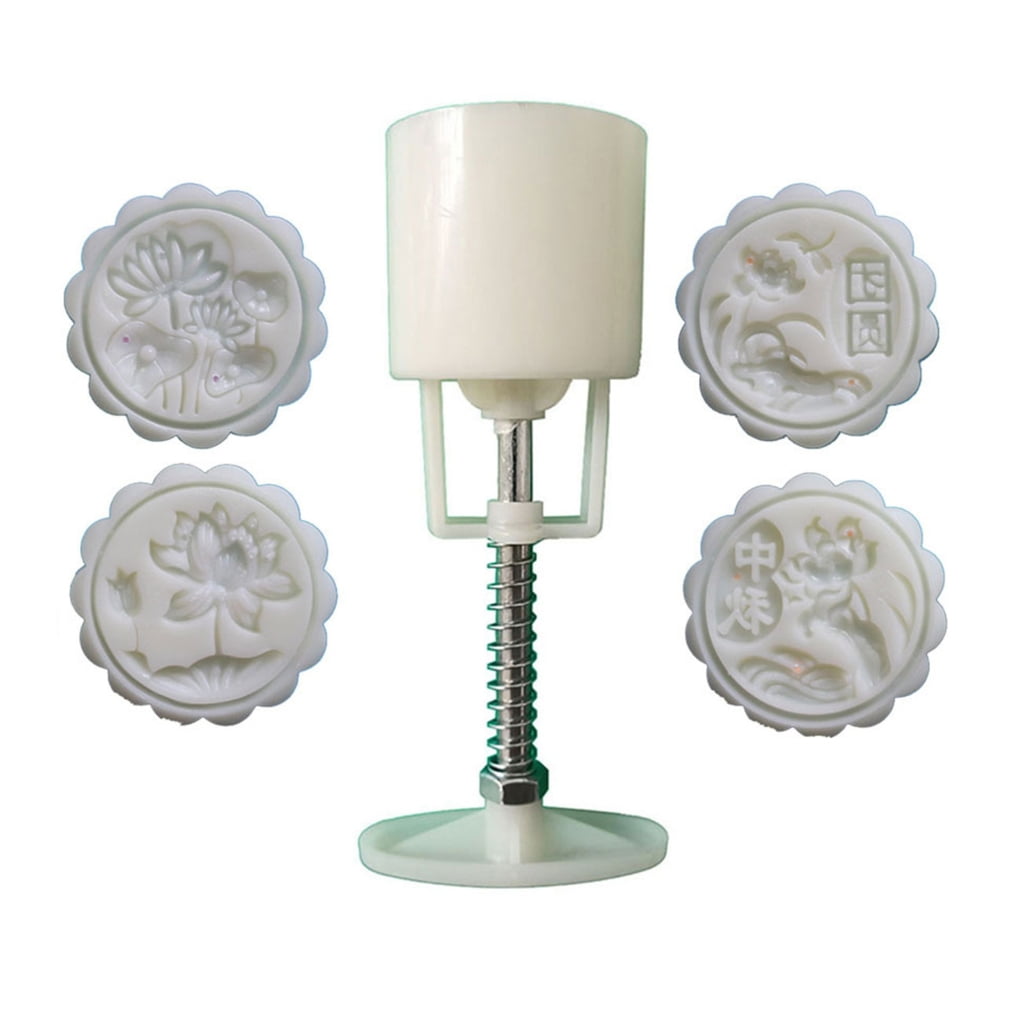 Plastic Mooncakes Molds Easy to Clean Pastrys Stamps Lotusleaf Shape ...