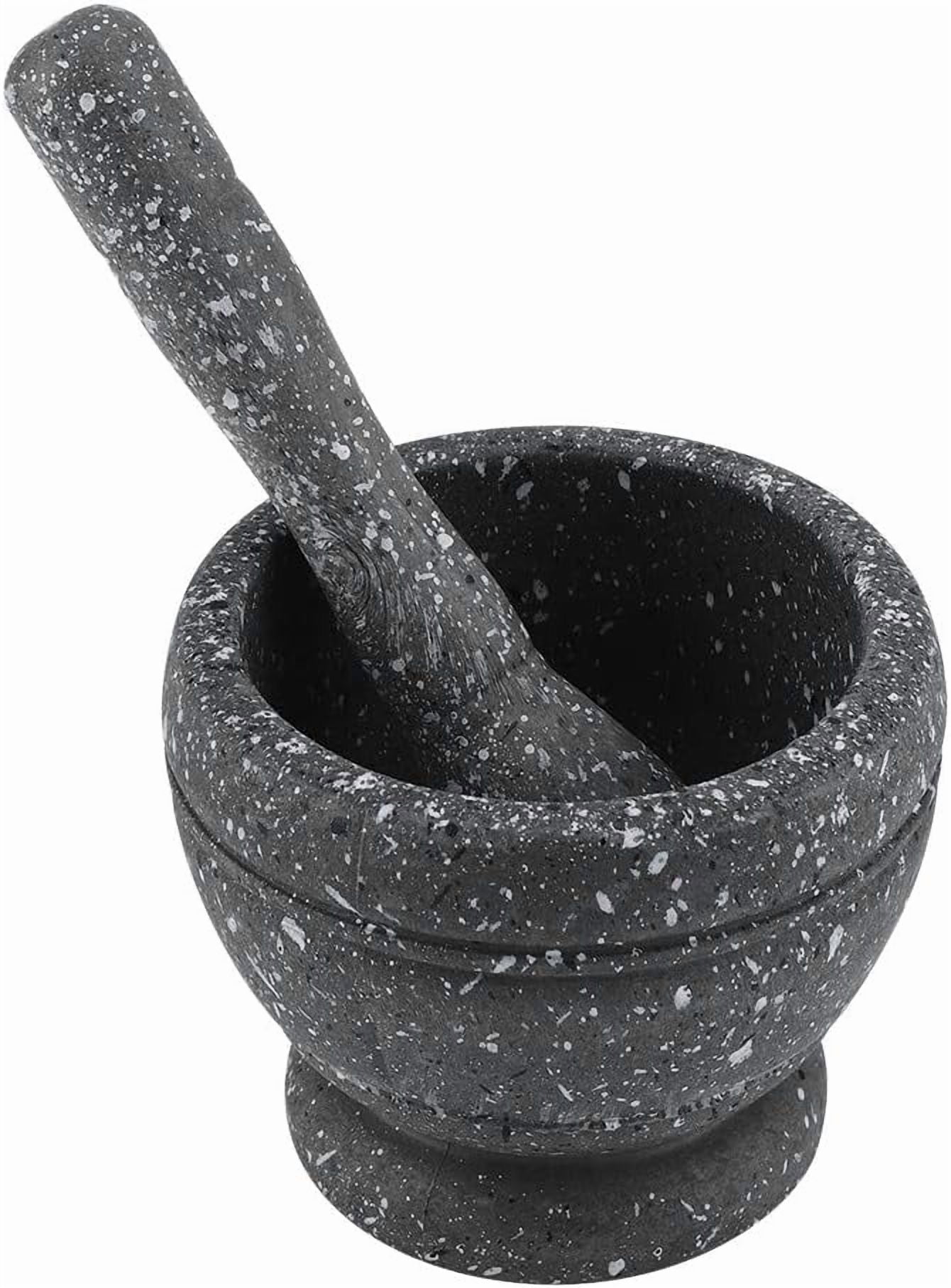 Plastic Mortar and Pestle Set, Small Granite Simulation Grinder Bowl ...