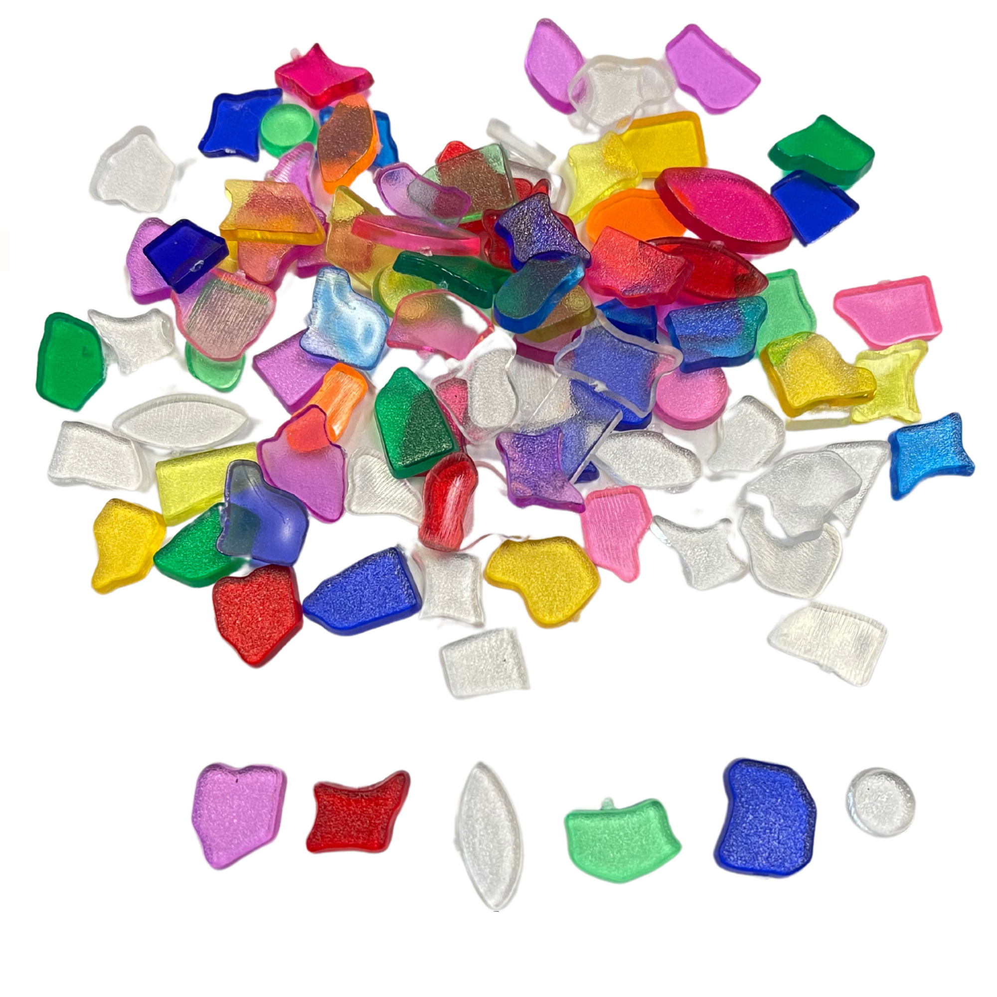 Plastic Mosaic Tiles, Irregular Flatback Embellishments for Crafts ...