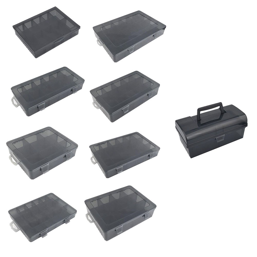 Plastic Multi-Grid Screwdriver Screw Storage Box Parts Toolbox Hardware ...