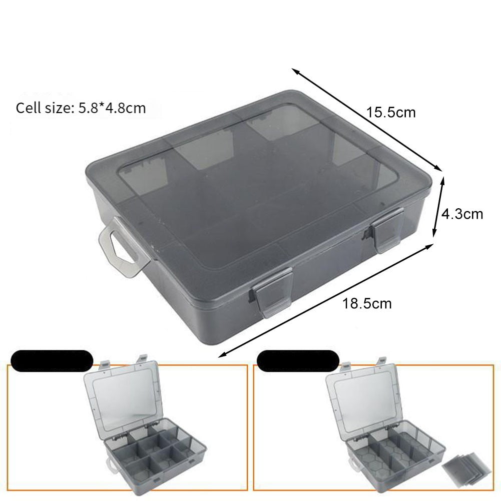 Plastic Multi-Grid Screwdriver Screw Storage Box Parts Toolbox Hardware ...