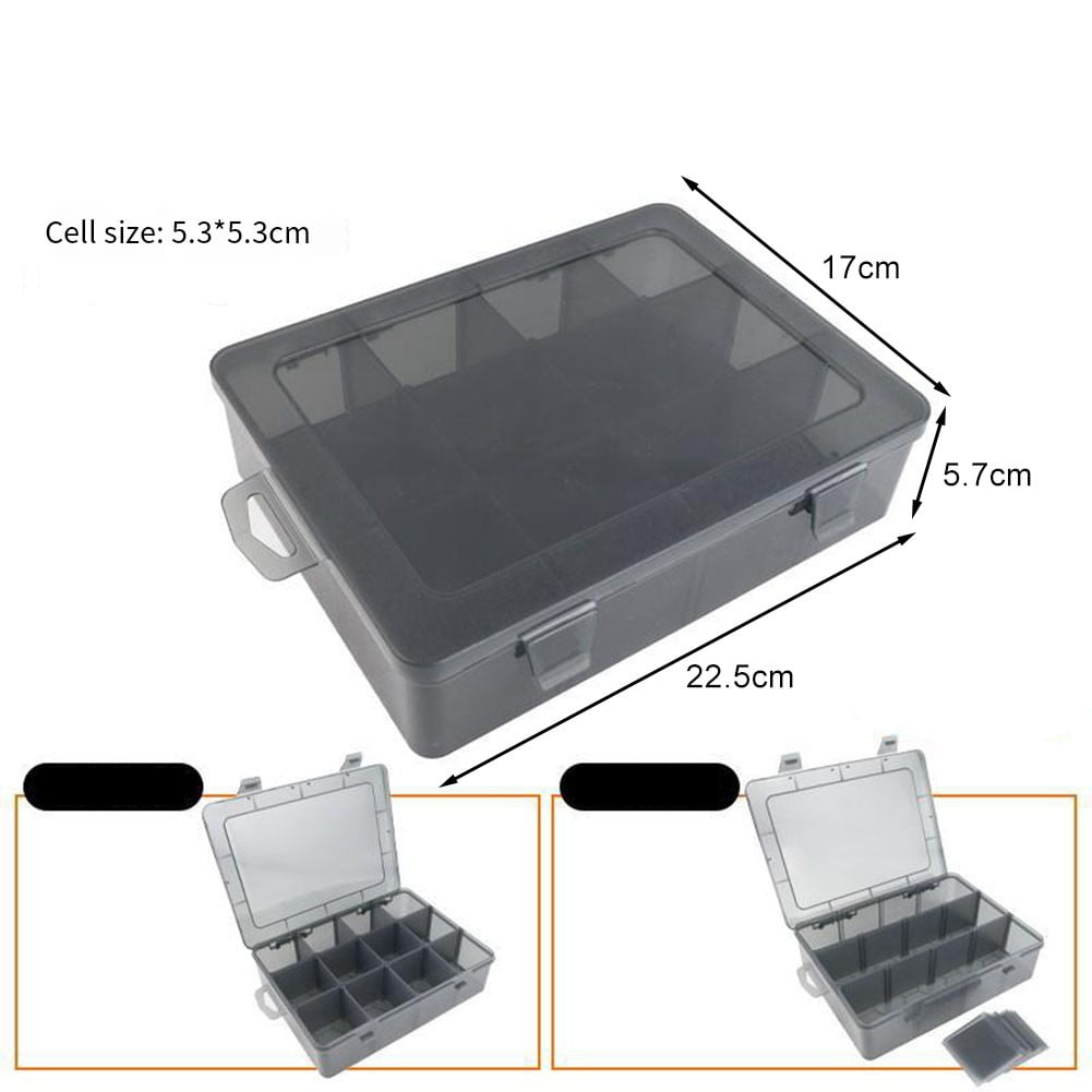 Plastic Multi-Grid Tool Parts Box Storage Screw Box Electronic ...